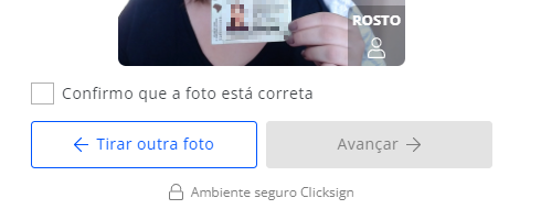 Assinando com Selfie com documento